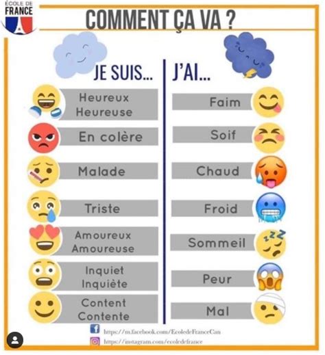 Le blog de FLE de madame Lourido Sentiments émotions et sensations