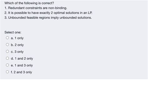 Solved Which Of The Following Is Correct Redundant Chegg