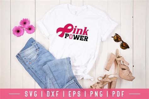Pink Power Breast Cancer Awareness Svg Graphic By Craftlabsvg · Creative Fabrica