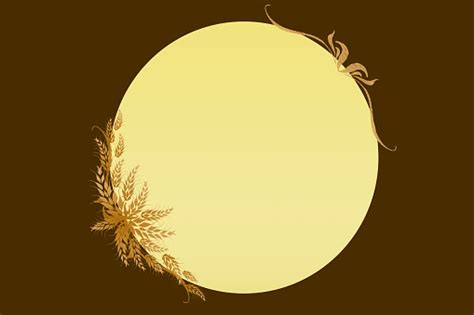 황금 밀 보리 프레임 테두리 배경입니다 밀 보리밭과 보름달 디자인은 수확 축제 맥주 축제 유기농 식품 복사 공간이 있는 농산물 시장 포스터 장식입니다 벡터 그림입니다 10