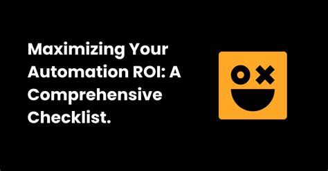 Automation Roi Calculation Checklist Checklistgg