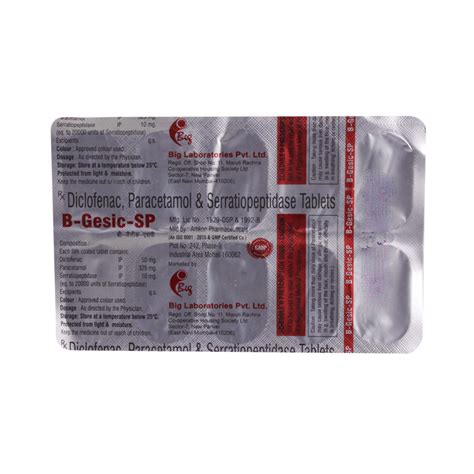 B Gesic Sp Tablet 10s Price Uses Side Effects Composition Apollo
