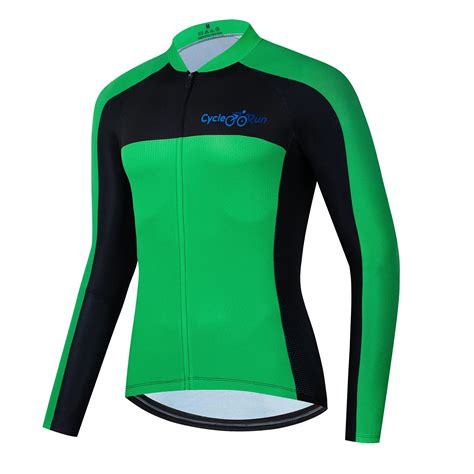 Long Sleeve Cycling Jersey Blue Design For Women Cycle Run