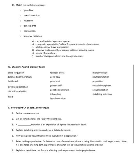 Solved Match The Evolution Concepts Gene Flow Sexual Chegg Com