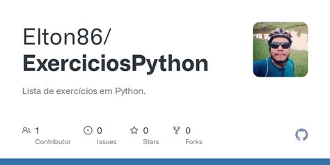 GitHub Elton ExerciciosPython Lista de exercícios em Python