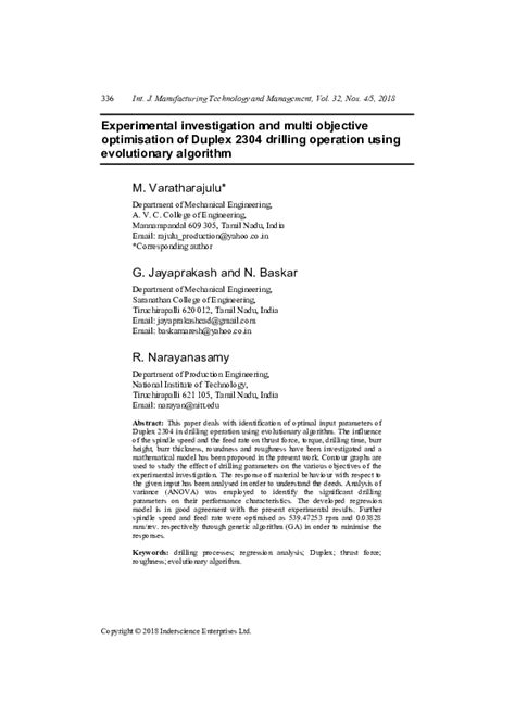 Pdf Experimental Investigation And Multi Objective Optimization Of Process Parameters During