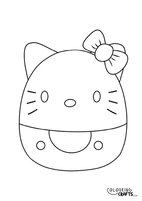 How To Draw Hello Kitty As A Squishmallow