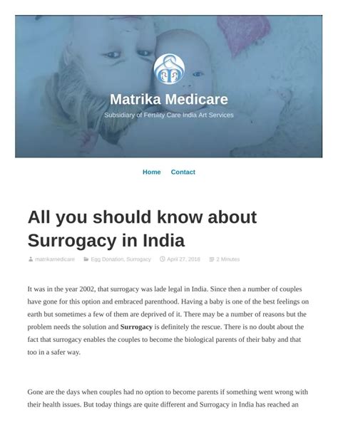 Ppt All You Should Know About Surrogacy In India Powerpoint
