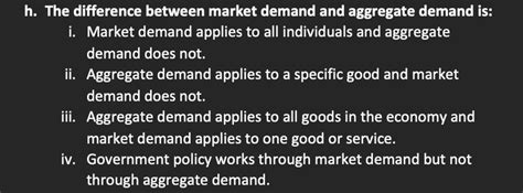 Solved H ﻿the Difference Between Market Demand And