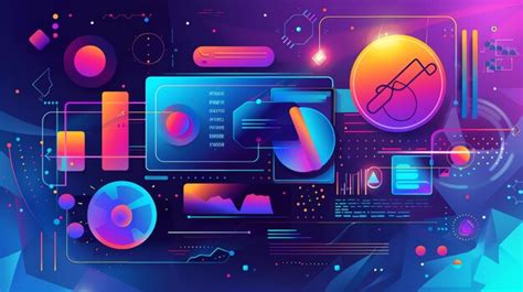premium photo abstract futuristic technology interface with neon