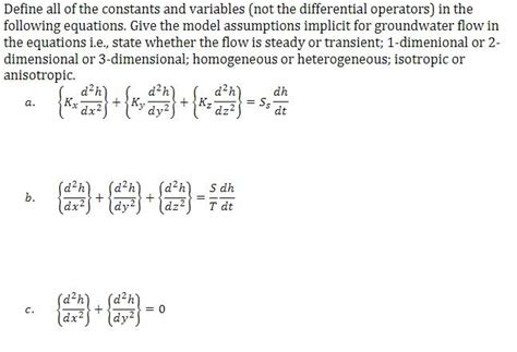 Solved Define All Of The Constants And Variables Not The Chegg