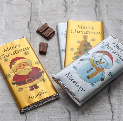 Personalised Christmas Chocolate Bar By Tailored Chocolates And Ts