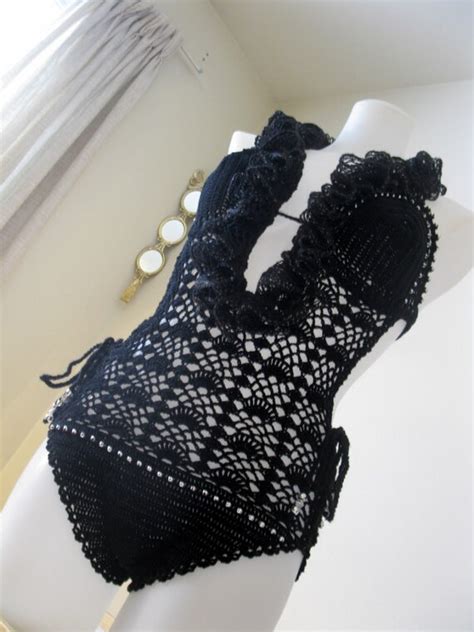 Items Similar To Crochet 1 Piece Swimsuitmonokinibikinitopswim