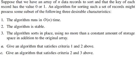 Solved Show That There Is No Comparison Sort Whose Running Chegg Com