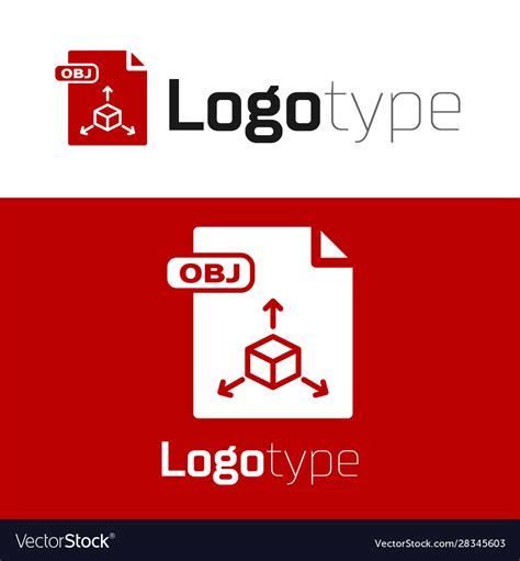 Red Obj File Document Download Obj Button Icon Vector Image