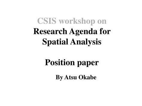 Ppt Spatial Analysis In Real And Ideal Spaces Bridging The Gap