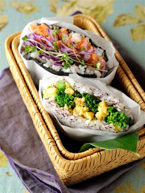 和風おにぎらず 2種 のレシピ・作り方｜elle Gourmet エル・グルメ