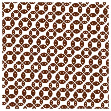 Indonesian Batik Flower Frame Design Traditional Texture Pattern Vector