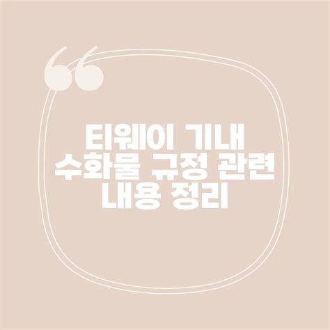 티웨이 항공 기내 수화물 규정 총정리