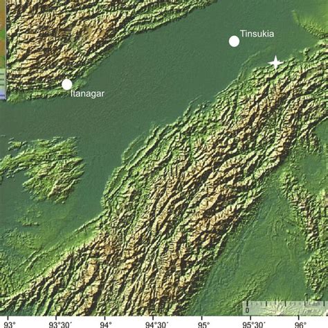 A Physiographic Map Showing The Fossil Locality White Asterisk