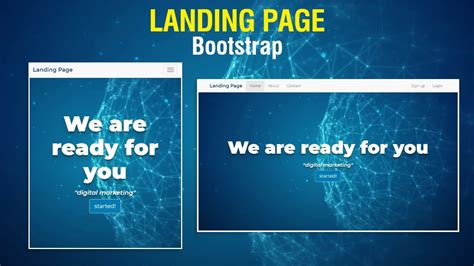 Cara Membuat Landing Page Dengan Bootstrap Create Landing Page With Bootstrap Youtube