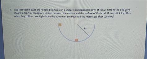 solved 4 two identical masses are released from rest in a