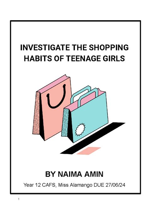 Irp Naima Amin Irp Cafs Sample Investigate The Shopping Habits Of Teenage Girls By Naima