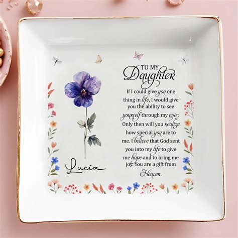 T From Heaven Personalized Custom Jewelry Dish T For Daughter
