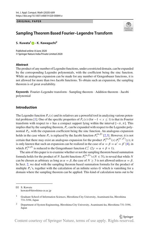Sampling Theorem Based Fourierlegendre Transform