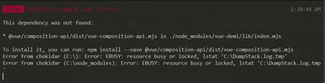 Module Not Found Error Cant Resolve Vuecomposition Apidistvue