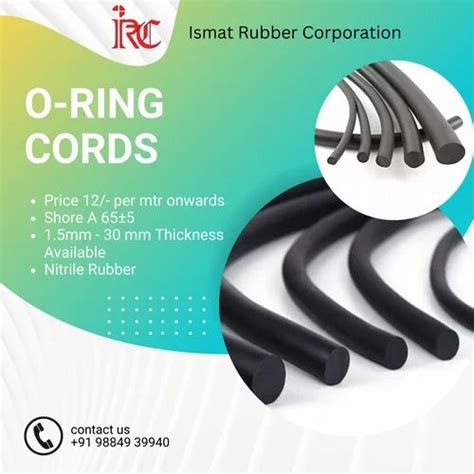 Black Nitrile Rubber O Ring Cord Packaging Type Roll Size 1 5mm