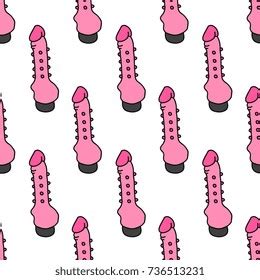 Vibrator Sex Toy Seamless Doodle Pattern Stock Vector Royalty Free 736513231 Shutterstock
