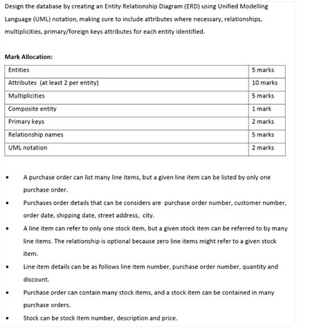 Solved Design The Database By Creating An Entity