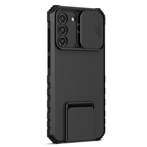Samsung Galaxy S21 Fe 5g Case With Stereoscopic Holder Black Cellmart