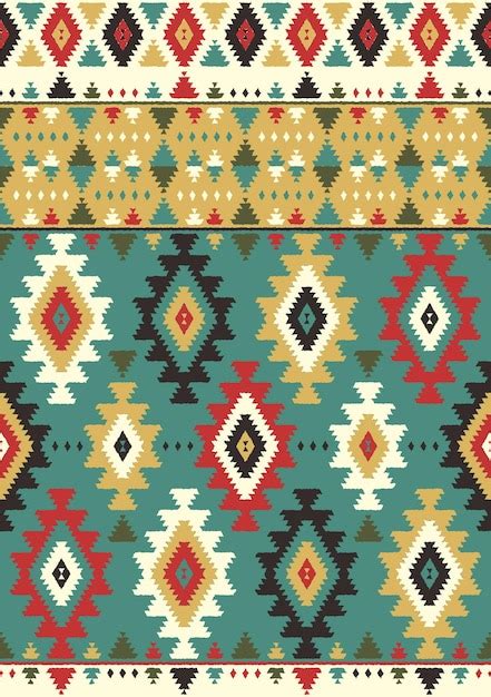 Premium Vector Seamless Geometric Tribal Pattern 056