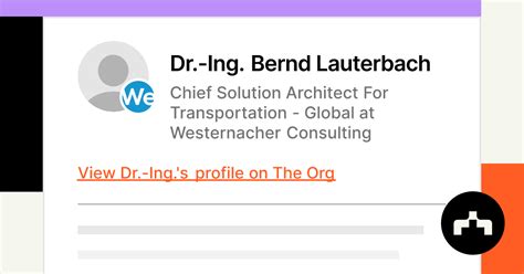 Dr Ing Bernd Lauterbach Chief Solution Architect For Transportation