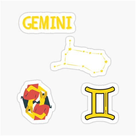 Gemini Zodiac Sign Pack Sticker By Cosmicapparel Redbubble