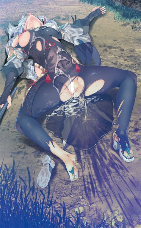 Rule 34 After Sex Bar Censor Black Bodysuit Blue Nails Bodysuit Braid