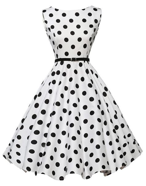 Années 50 Robe Évasée Pin Up Bettie Page Imprimé À Pois Ma Penderie