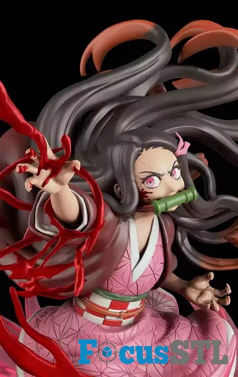 Nezuko Bust Stl 3d Print File Focusstl