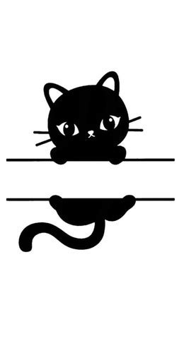 Kitty Cat Mongram Decal Sticker 4