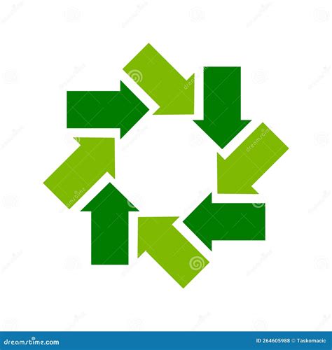 Recycle Upcycle Downcycle Icon Cartoon Vector