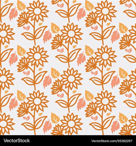 Feminine Botanical Waltz Seamless Pattern Tiles Vector Image