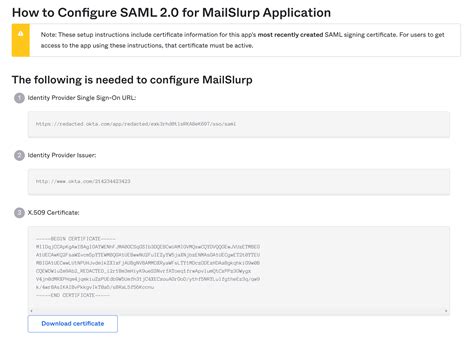 single sign on setup sso with okta idp and mailslurp