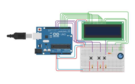 Circuit Design Game Arduino Lcd 1602 Tinkercad
