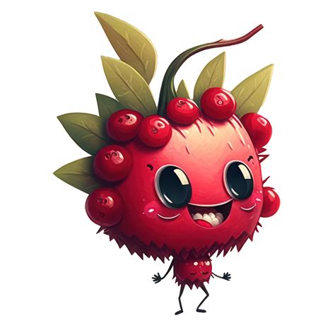 Cute Happy Cranberry Character Ai Generated 22948344 Png