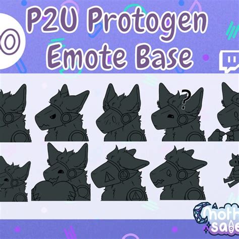 Protogen Emoji Base Pack Furry Lineart And Base Etsy