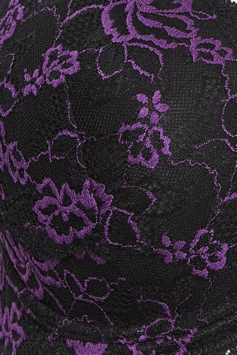 Yours Plus Size Black Lace Padded Underwired Bra Yours Clothing
