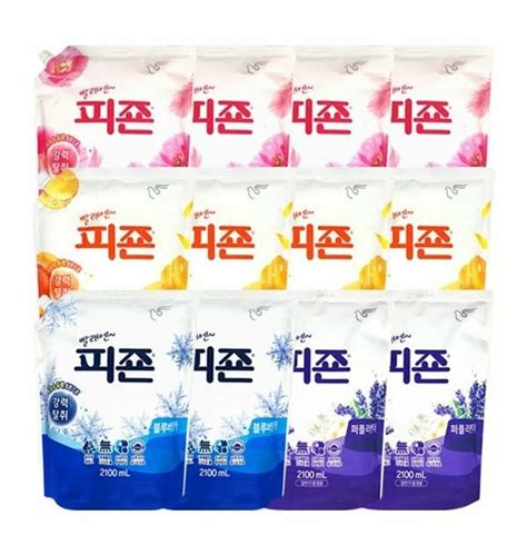 피죤 프리미엄 섬유유연제 리필 2100ml 4개 티몬