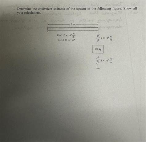 Solved Determine The Equivalent Stiffness Of The System Chegg